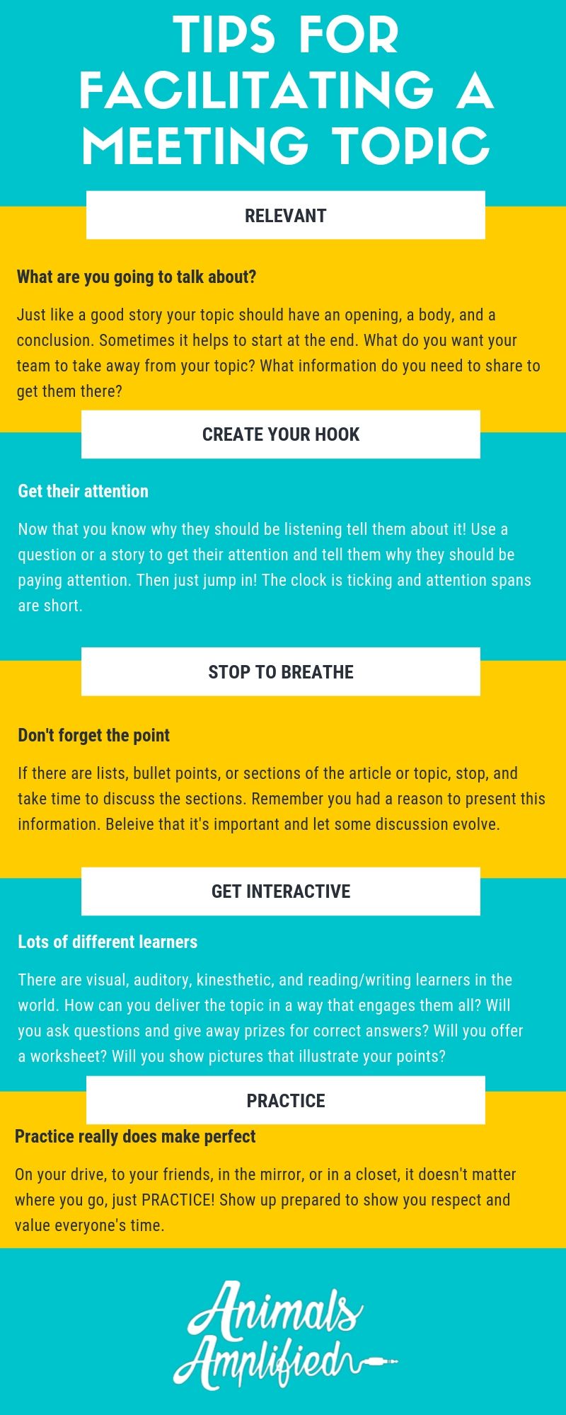 Presenting and Facilitating tips - Animals Amplified Presenting and Facilitating tips - Animals Amplified